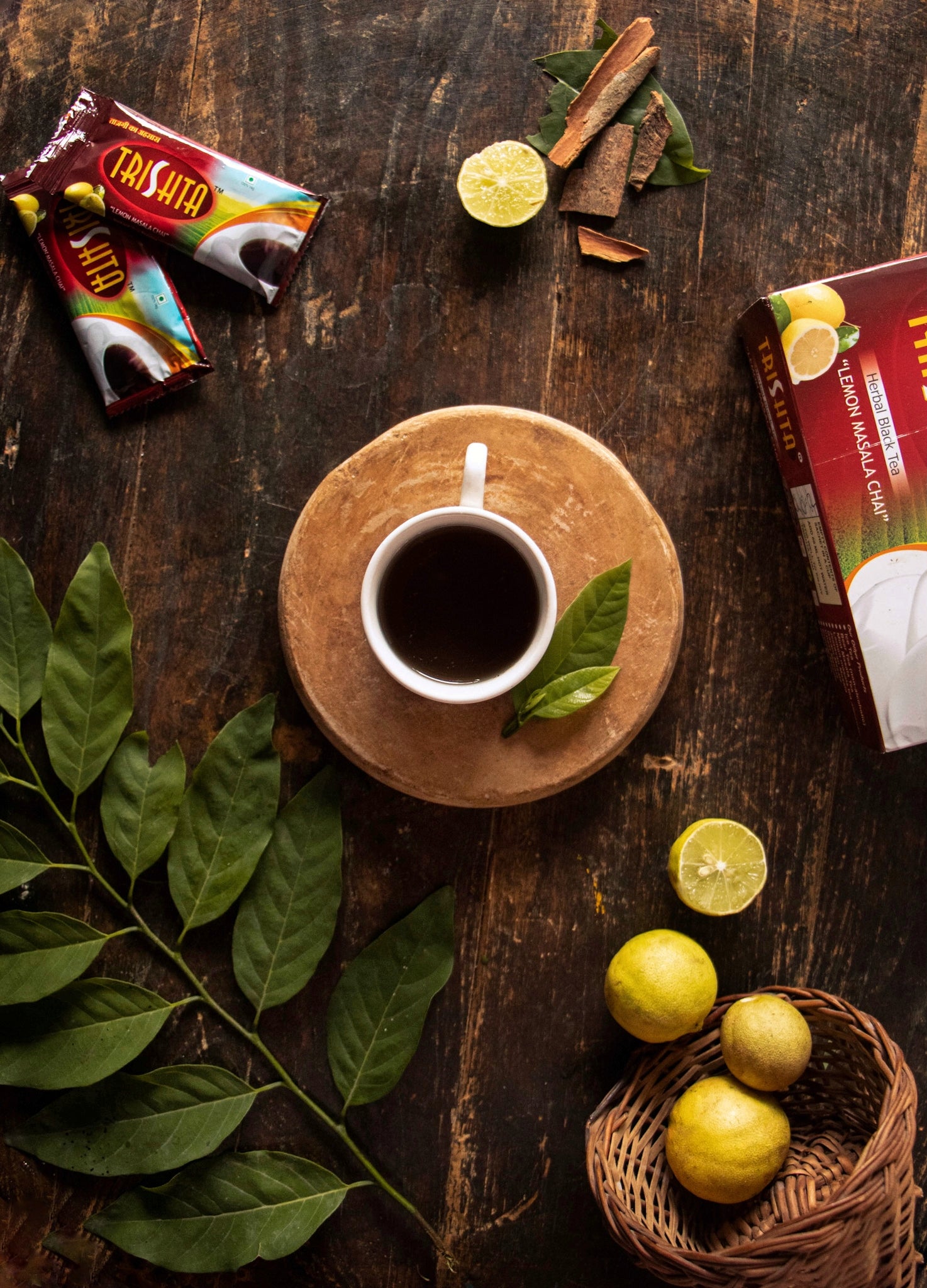 Trishta Lemon Masala tea Box 100gm | Herbs infused beverage